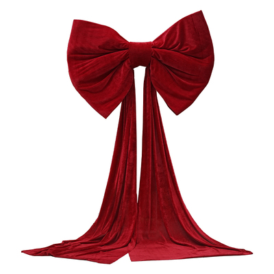 婚房布置新年蝴蝶结巨型红丝绒圣诞节氛围橱窗背景墙道具结婚装饰