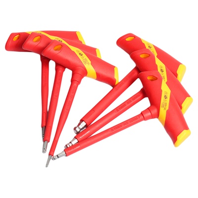 耐高压VDE内六角球头扳手1000V绝缘活动扳子电工新能源汽电车专用