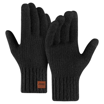 jeep冬季加厚男士骑行保暖棉手套