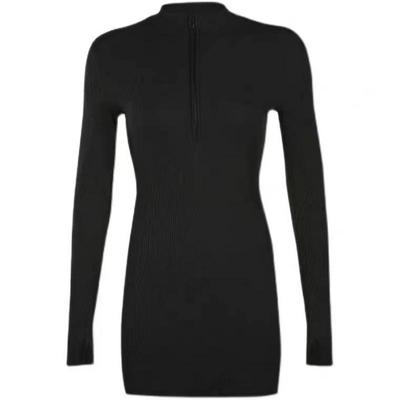 拉链内搭修身短裙百搭复古设计感