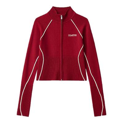 STARTER女生紧身短款针织外套