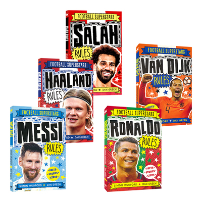 Football Superstars Messi Rules 足球超级巨星 梅西罗纳尔多萨拉赫范迪克哈兰德 人物传记 小学生课外读物 英文原版进口儿童图书