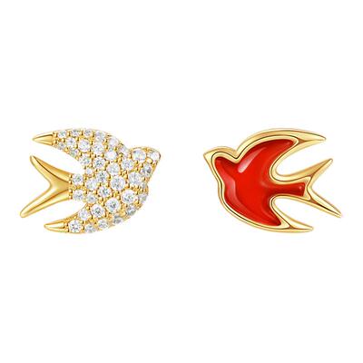 【生日礼物】周大生红玛瑙耳钉