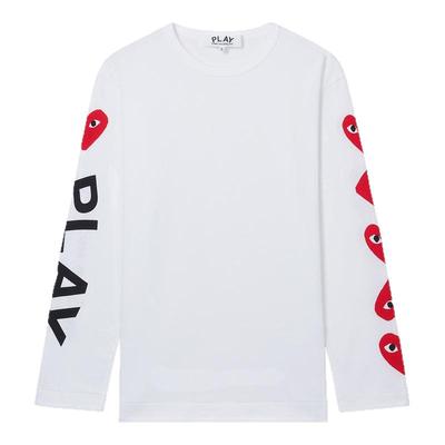 IT爱心徽标印花长袖T恤