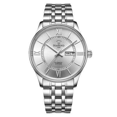 上海钻石手表男自动机械表商务日历星期6104官方正品简约男士手表