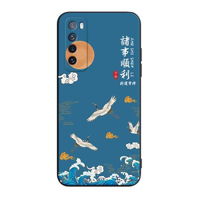 秋昊适用于华为nova7网红手机壳jef-an00彩绘新款huawei潮牌保护套 jef-tn00全包防摔novo7中国风n0va7爆款no