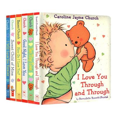 爱的晚安故事亲子绘本7册 纸板书 Caroline Jayne Church 卡罗琳杰恩 英文原版启蒙 I Will Love You Forever/Potty Time