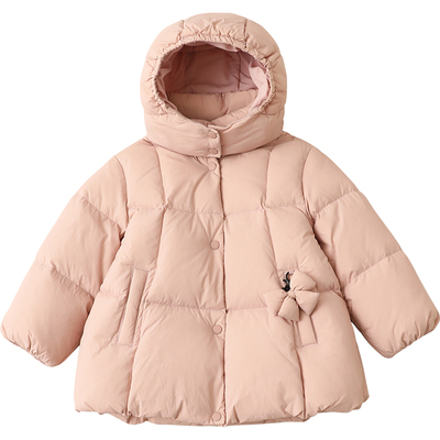 宝宝羽绒服中长款2025冬季新款加厚90绒女童羽绒服中小童外套4114