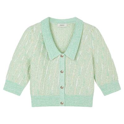 CRUSHCollection三色提花短开衫