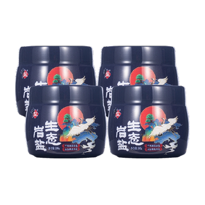 中盐无碘生态深井食盐680g×4罐