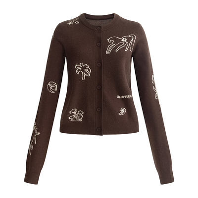 UNIFREE韩系时尚针织开衫早秋减龄百搭学院风休闲小个子上衣