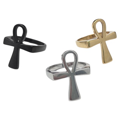 Syou中性不锈钢复古戒指