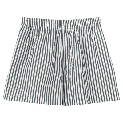 THESOONG松紧腰条纹短裤