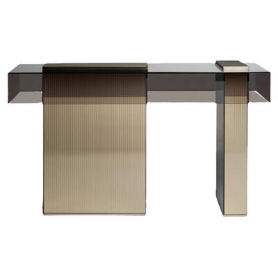 意式轻奢亚克力玄关台客厅MARTY装饰柜简约茶璃饰面玄关柜走廊柜