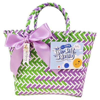 彩色编织手提篮生日谢师晏伴手礼