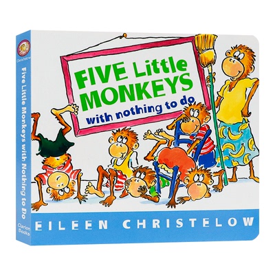 五只小猴子没事干英文原版绘本