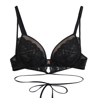 DonnaForte无钢圈花卉蕾丝内衣女真丝三角杯文胸美背设计|Flora