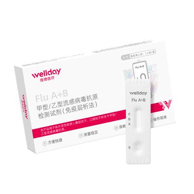 维德甲型乙型流感病毒检测试纸甲流乙流抗原非支原体检测鼻试剂盒