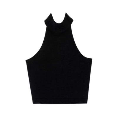 Lovedeath黑色毛绒挂脖吊带