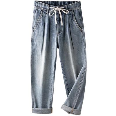 大牛传说夏季松紧腰牛仔裤