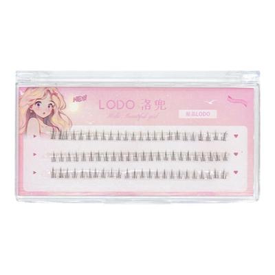 LODO洛兜免胶自粘小火苗下睫毛假睫毛自然仿真分段式单簇纯欲可爱