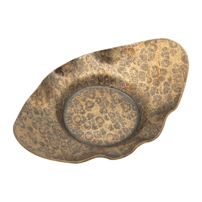 禅意仿古合金黄铜杯垫茶托茶碟