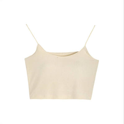 显瘦亲肤短款FN带胸垫吊带