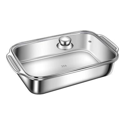 316不锈钢长方形不粘烤鱼盘