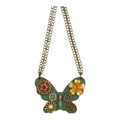 Vintage古着butterfly项链