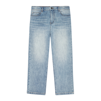 nicerice好饭水洗直筒牛仔裤