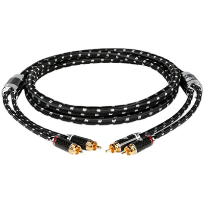 JIB德国蟒蛇BEB2002单晶铜镀银双莲花2RCA线音响解码耳放胆机功放