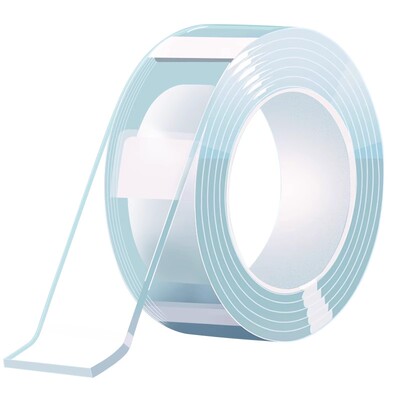 纳米双面胶高粘度强力固定墙面撕下不留痕迹车用摆件春联对联魔力贴片两面无痕透明胶布超强防水春联胶粘贴片