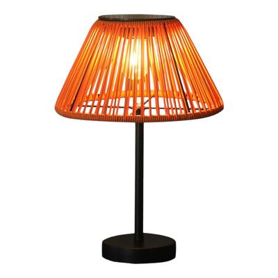 太阳能台灯户外家用照明灯藤编庭院灯阳台充电小夜灯桌面灯落地灯