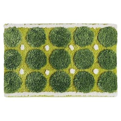 绿色苔藓植绒地毯高级感床边毯