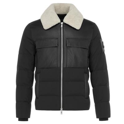 MOOSE KNUCKLES PUFFER 男士皮革拼接鹅绒小剪刀羽绒服