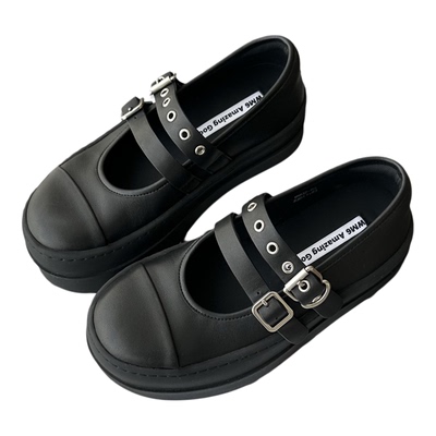 WM6厚底玛丽珍鞋女圆头浅口单鞋