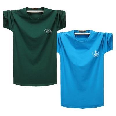 2件短袖t恤胖子休闲大码