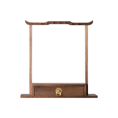 凤轻语笔架黑胡桃木笔挂创意摆件