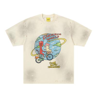 CANDYMADE春夏Candy World系列恶魔标语白墨直喷白色圆领短袖