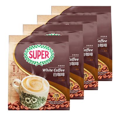 马来西亚super炭烧白咖啡*4袋