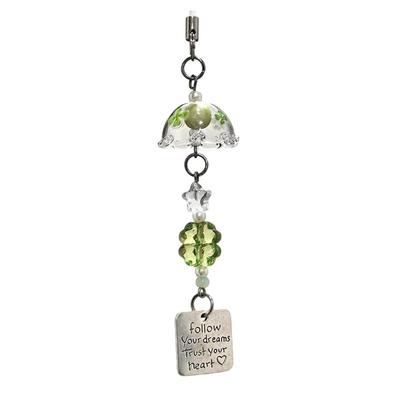 幸运风铃四叶草风铃手工玻璃小众风毕业礼物挂件可爱小挂饰清新