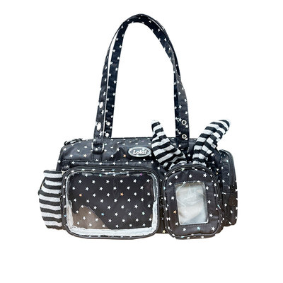 LOLA DESIGN波点兔子痛包女 波士顿包斜挎二次元漫展收纳吧唧娃包