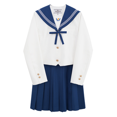 月野家白冬服麦穗花绀领水手服