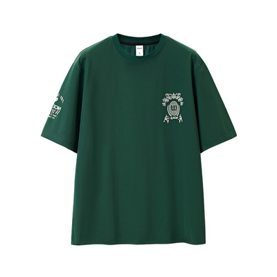 速干透气拼接运动短袖T恤