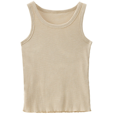 黑色低圆领显瘦打底吊带