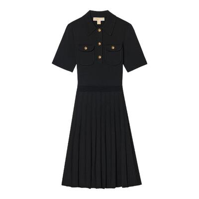MICHAEL KORS MK 女士 Polo 领中长款衬衫裙
