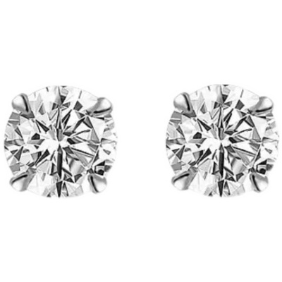 纯银小巧闪钻防过敏耳饰品