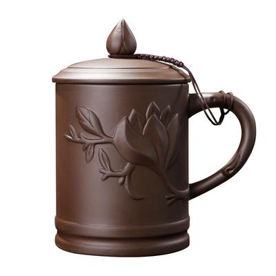 紫砂杯陶瓷带盖办公室主人杯