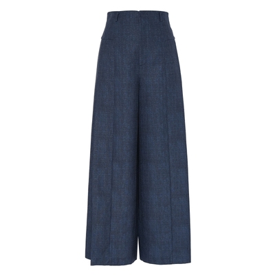 IDPAN极简阔腿裤秋季新款复古时髦显瘦宽松挺阔有型垂感直筒裤女