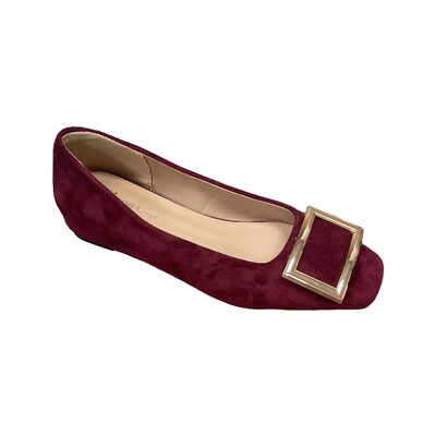 4cm内增高法式通勤方扣女鞋